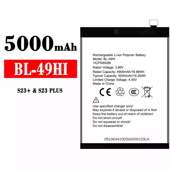 New genuine cell phone battery BL-49HI for itel S23 Plus - ibattery.co.za